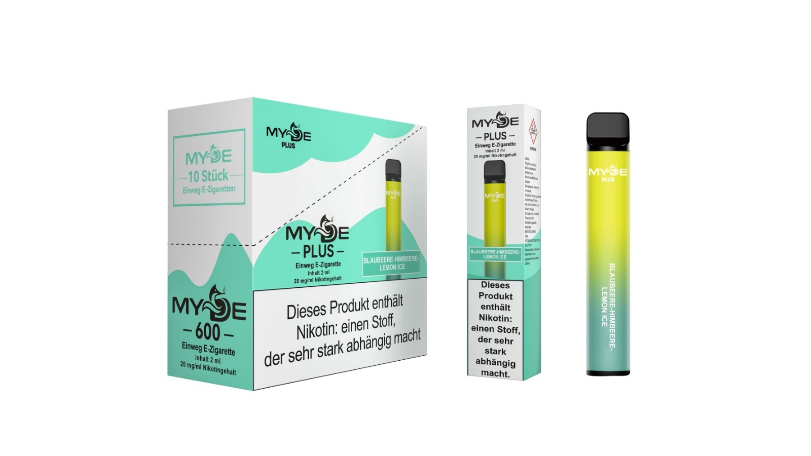 Alle Vapes / E-Shisha von Myde Germany fruchtig-frisch